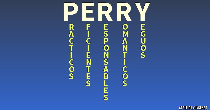 Significado del apellido perry - Significados de los apellidos