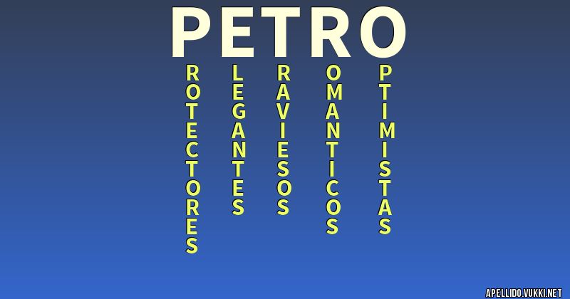 Significado del apellido petro - Significados de los apellidos