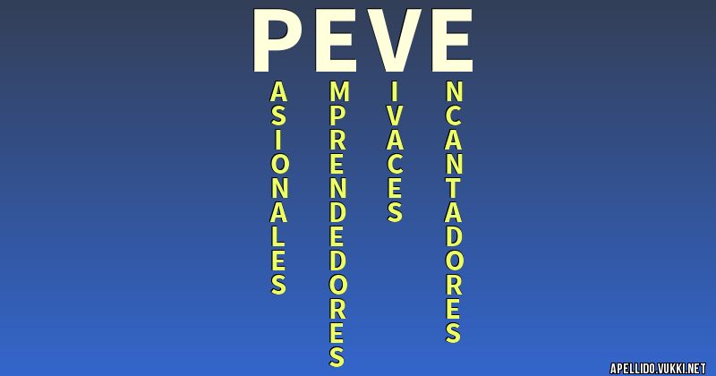 Significado del apellido peve - Significados de los apellidos