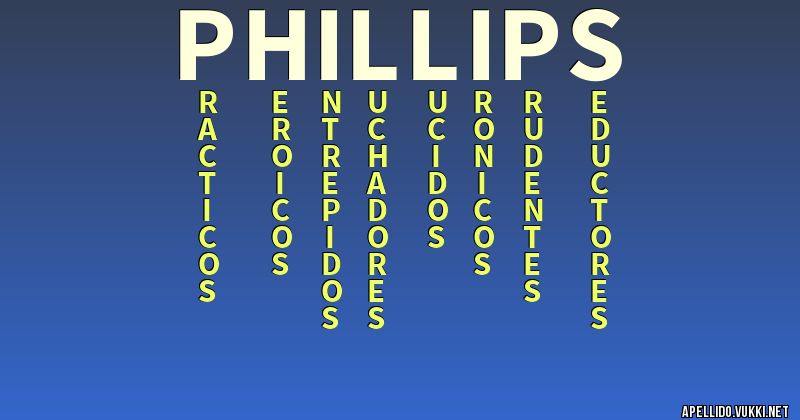 Significado del apellido phillips - Significados de los apellidos
