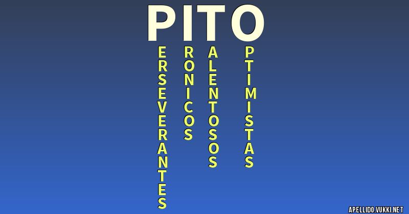 Significado del apellido pito - Significados de los apellidos