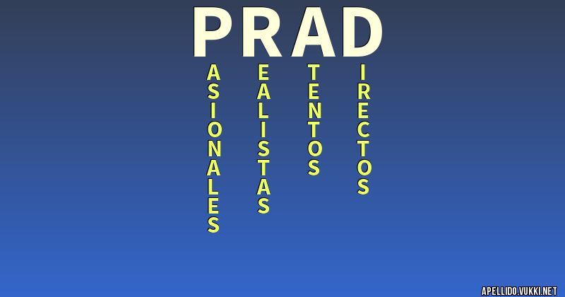Significado del apellido prad - Significados de los apellidos