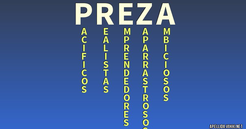 Significado del apellido preza - Significados de los apellidos