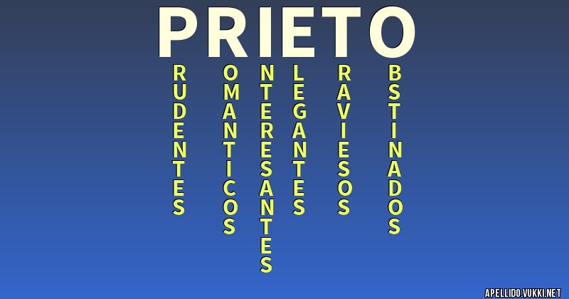 Significado del apellido prieto - Significados de los apellidos