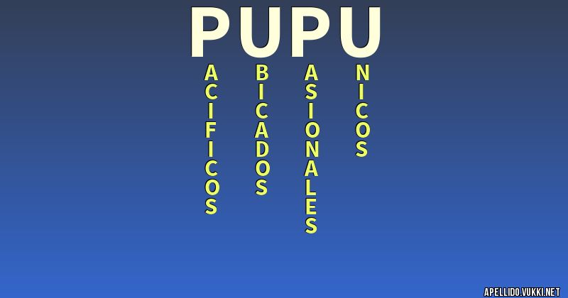 Significado del apellido pupu - Significados de los apellidos