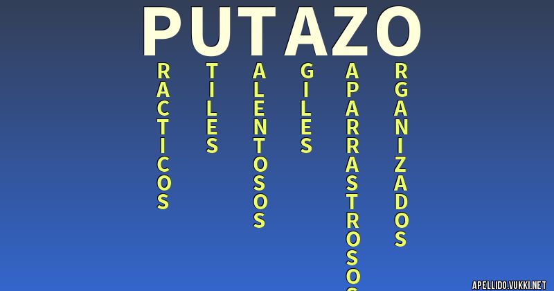 Significado del apellido putazo - Significados de los apellidos