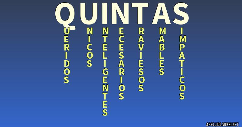 Significado del apellido quintas - Significados de los apellidos