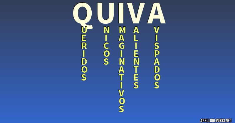 Significado del apellido quiva - Significados de los apellidos
