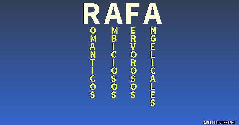 Significado del apellido rafa - Significados de los apellidos