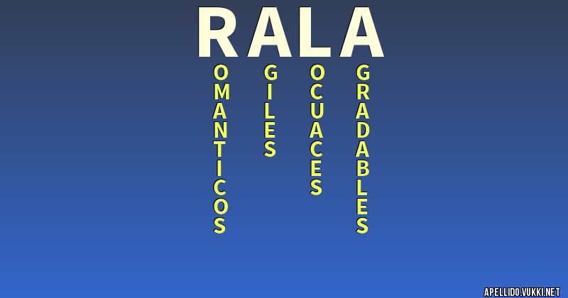 Significado del apellido rala - Significados de los apellidos