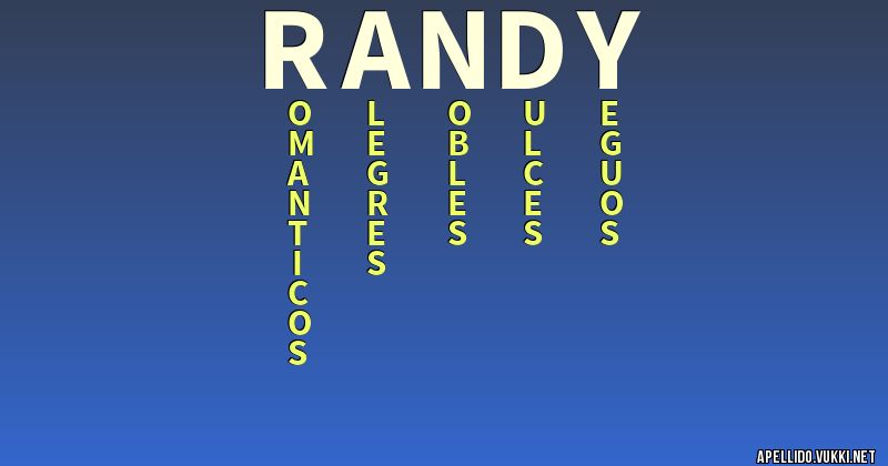 Significado del apellido randy - Significados de los apellidos