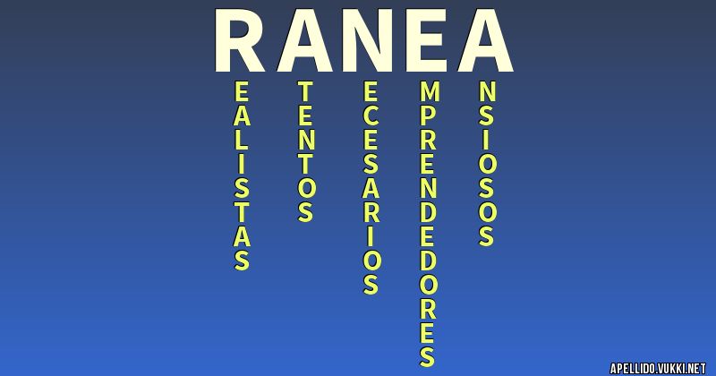 Significado del apellido ranea - Significados de los apellidos
