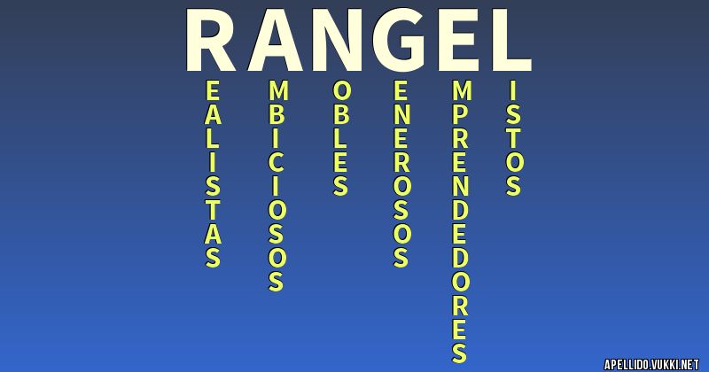 Significado del apellido rangel - Significados de los apellidos
