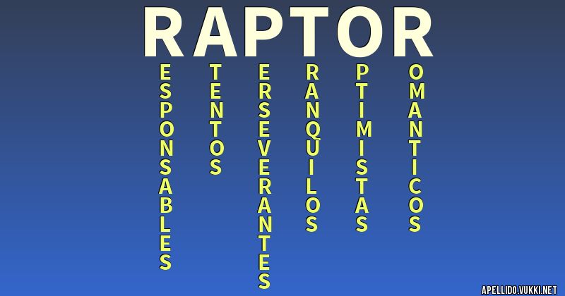 Significado del apellido raptor - Significados de los apellidos