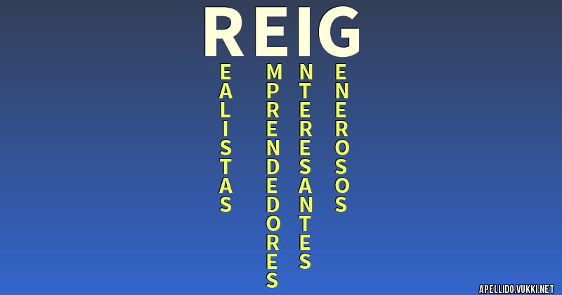 Significado del apellido reig - Significados de los apellidos