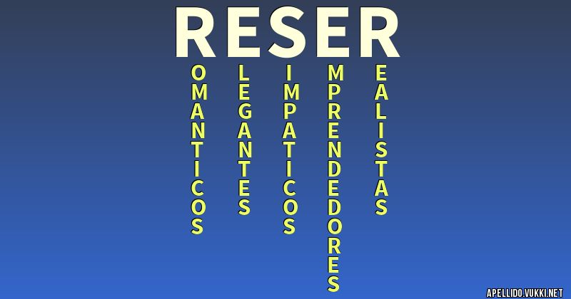 Significado del apellido reser - Significados de los apellidos