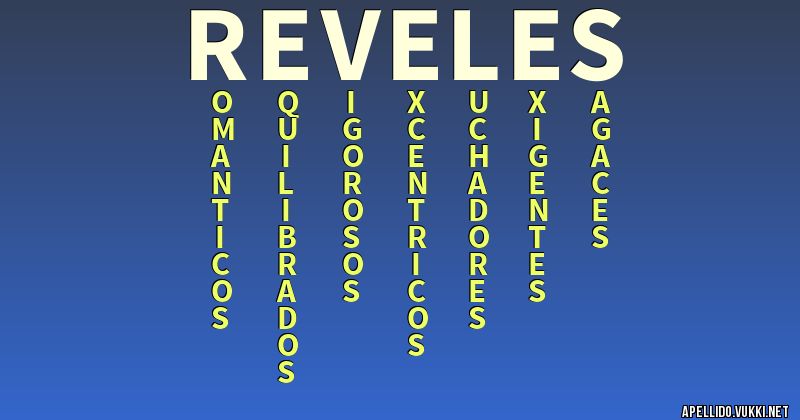 Significado del apellido reveles - Significados de los apellidos