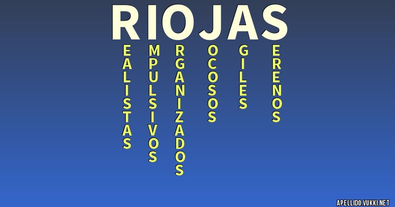 Significado del apellido riojas - Significados de los apellidos