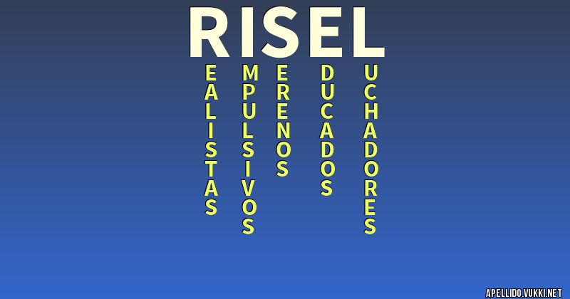Significado del apellido risel - Significados de los apellidos
