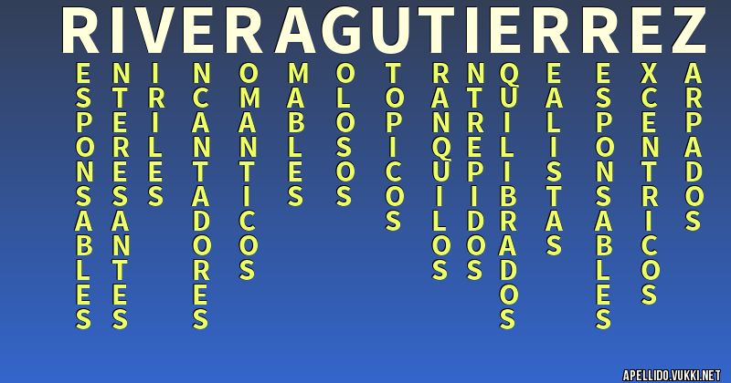 Significado Del Apellido Gutierrez Rivera Significados De Los Apellidos | SexiezPix Web Porn