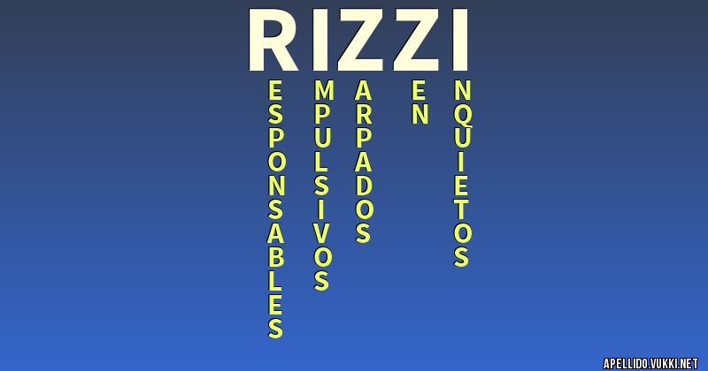 Significado del apellido rizzi - Significados de los apellidos