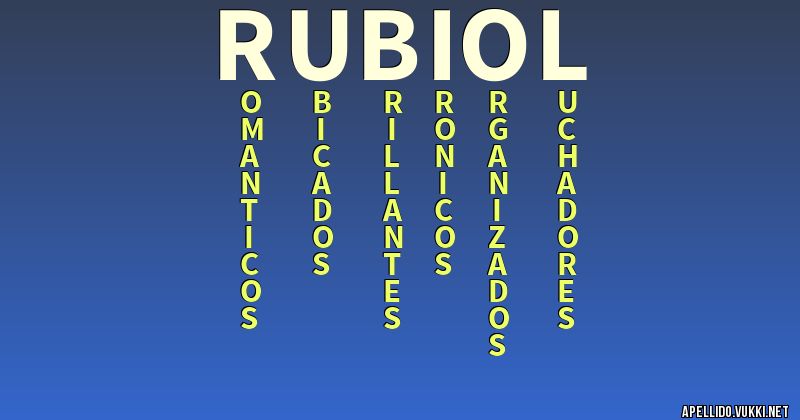 Significado del apellido rubiol - Significados de los apellidos