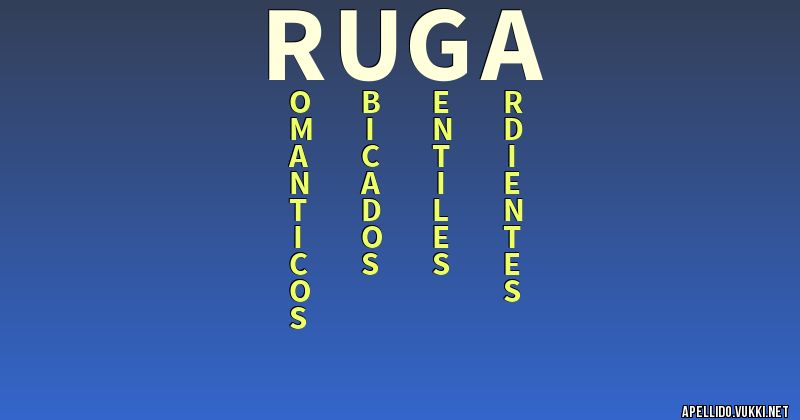 Significado del apellido ruga - Significados de los apellidos