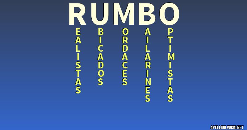 Significado del apellido rumbo - Significados de los apellidos