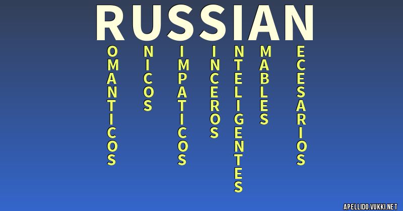 Significado del apellido russian - Significados de los apellidos