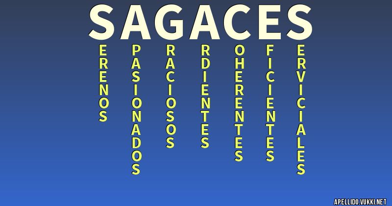 Significado del apellido sagaces - Significados de los apellidos