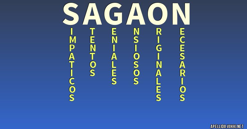 Significado del apellido sagaon - Significados de los apellidos