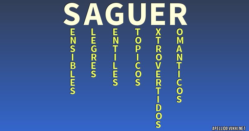 Significado del apellido saguer - Significados de los apellidos