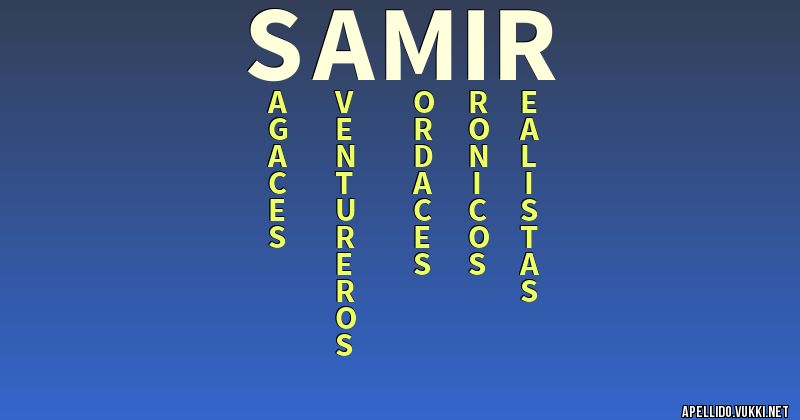 Significado del apellido samir - Significados de los apellidos