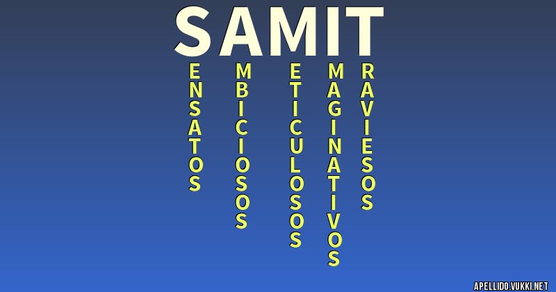 Significado del apellido samit - Significados de los apellidos