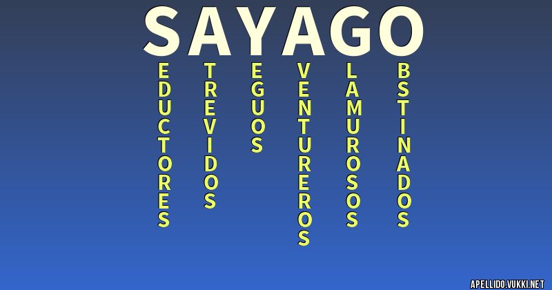 Significado del apellido sayago - Significados de los apellidos