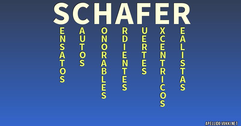 Significado del apellido schafer - Significados de los apellidos