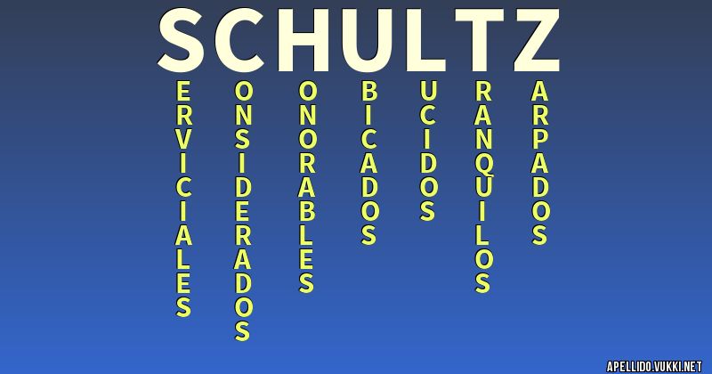 Significado del apellido schultz - Significados de los apellidos