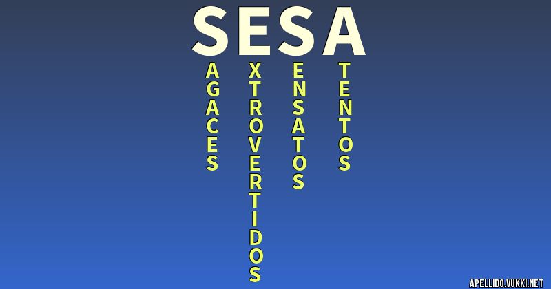 Significado del apellido sesa - Significados de los apellidos