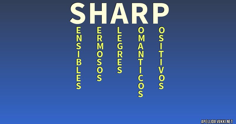 Significado del apellido sharp - Significados de los apellidos