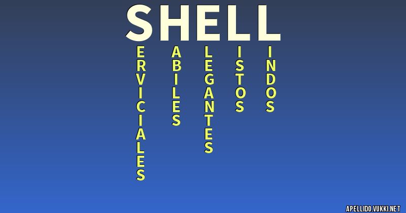 Significado del apellido shell - Significados de los apellidos