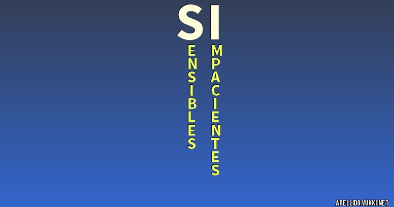 Significado del apellido si - Significados de los apellidos