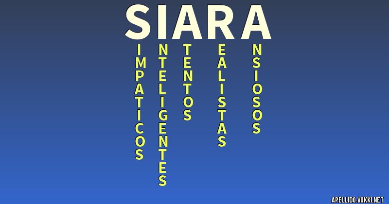 Significado del apellido siara - Significados de los apellidos
