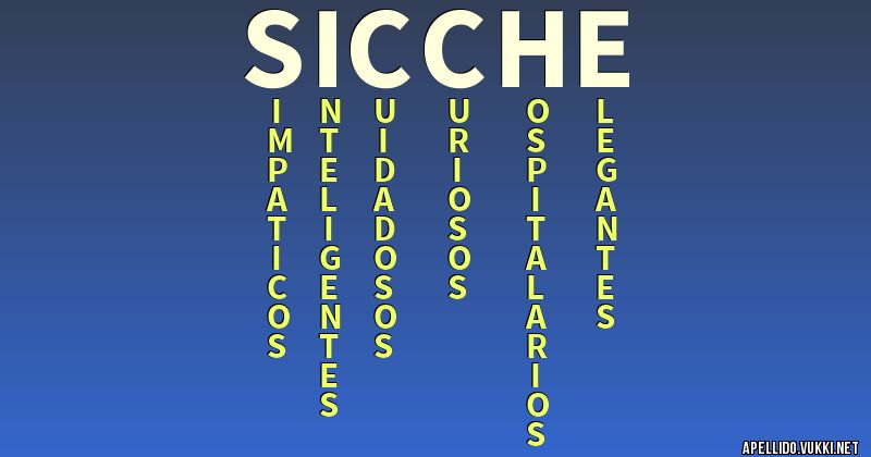 Significado del apellido sicche - Significados de los apellidos