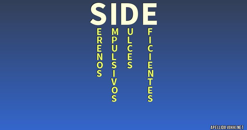 Significado del apellido side - Significados de los apellidos