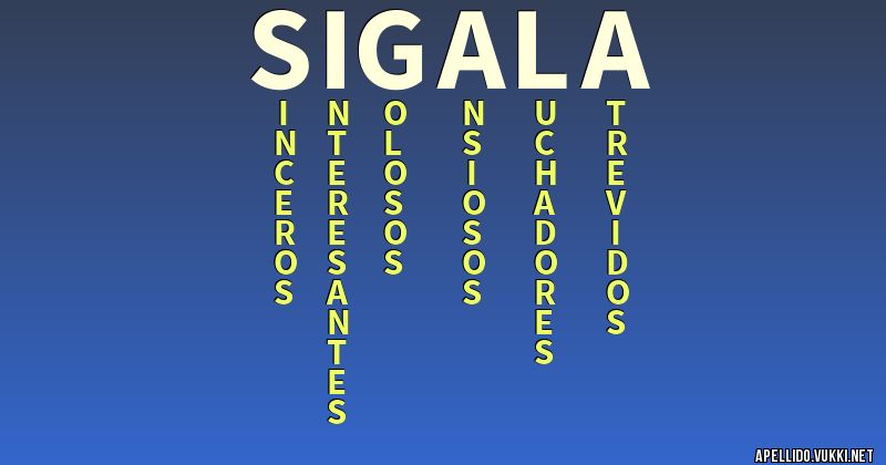 Significado del apellido sigala - Significados de los apellidos