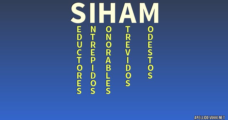 Significado del apellido siham - Significados de los apellidos