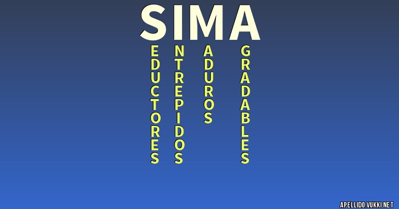Significado del apellido sima - Significados de los apellidos