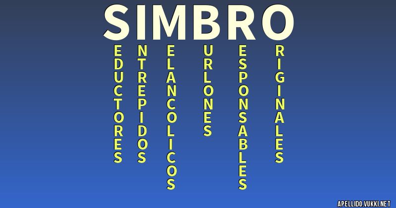 Significado del apellido simbro - Significados de los apellidos