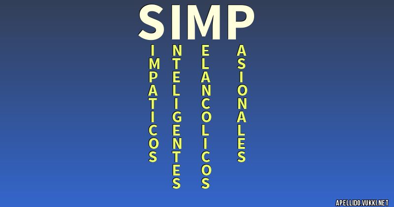 Significado del apellido simp - Significados de los apellidos
