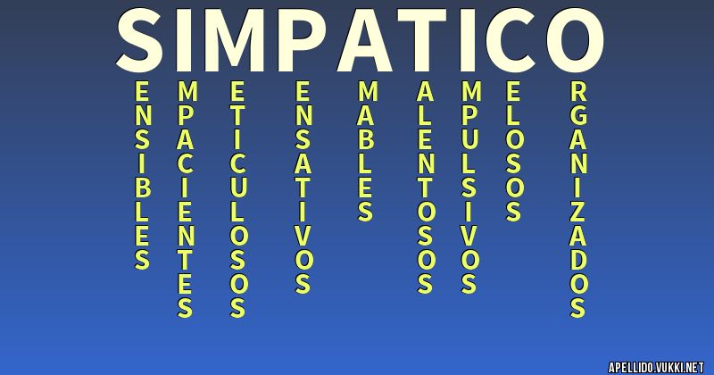 Significado del apellido simpatico - Significados de los apellidos
